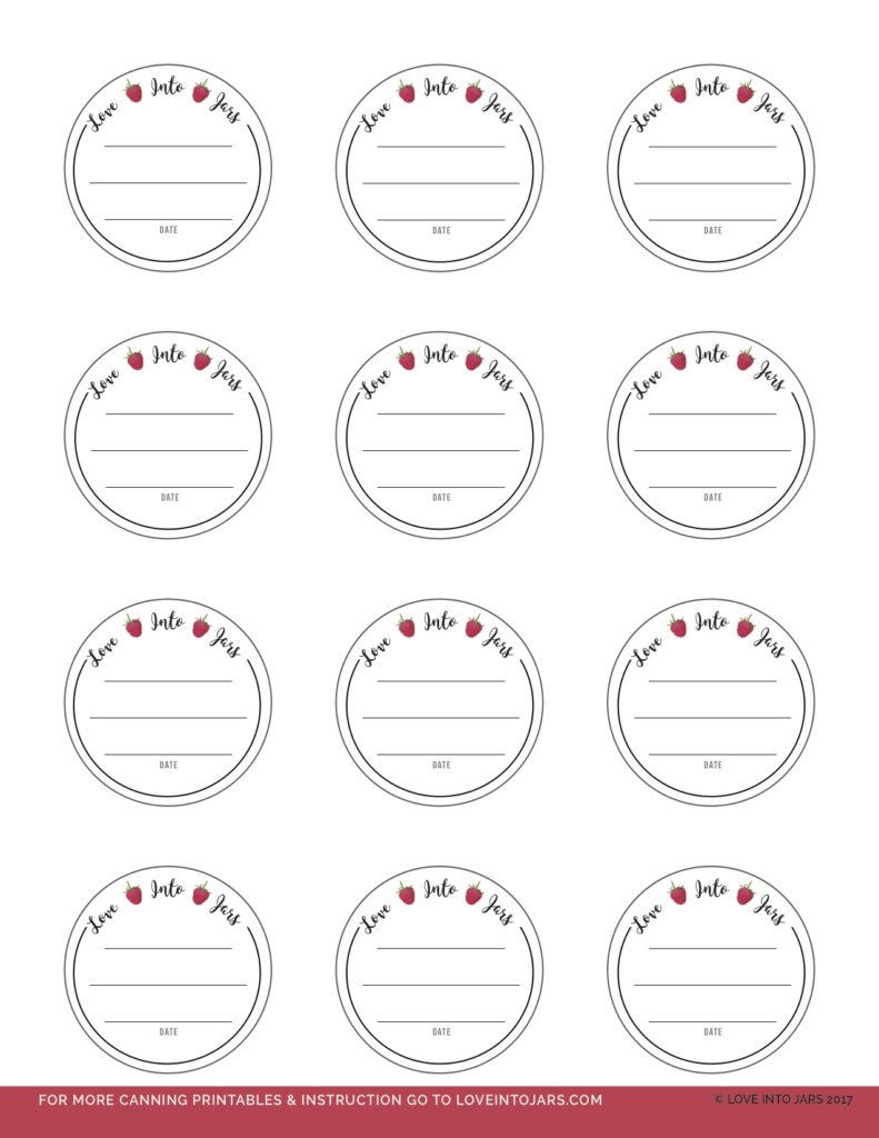 Round Canning Jar Labels - Love Into Jars